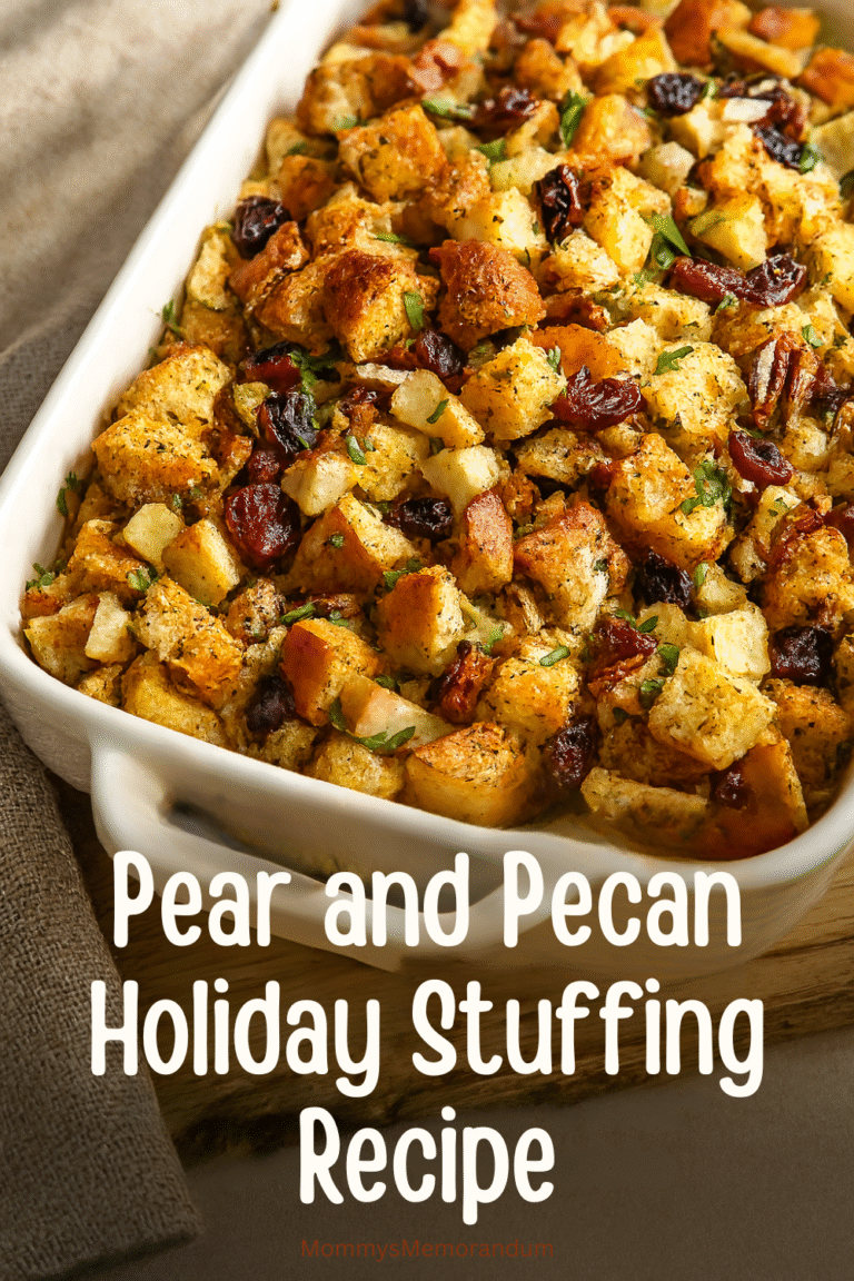 Pear and Pecan Holiday Stuffing Recipe | Thanksgiving Side