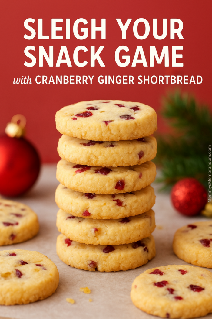 Cranberry Ginger Shortbread Cookies – Festive Holiday Treats