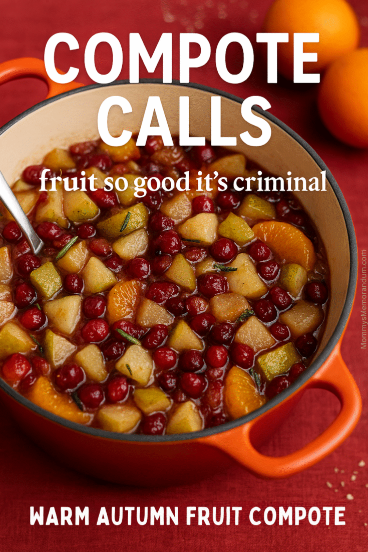 Warm Autumn Fruit Compote | Cozy Apple Pear Cranberry Recipe