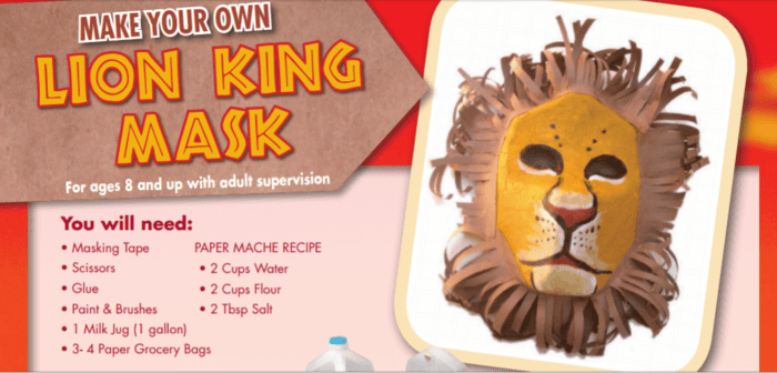 Make Your Own Lion King Mask from a Milk Jug